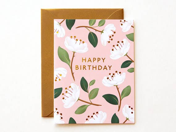 Clap Clap - Magnolia Birthday Card - Blush: Single | Vera Doyle
